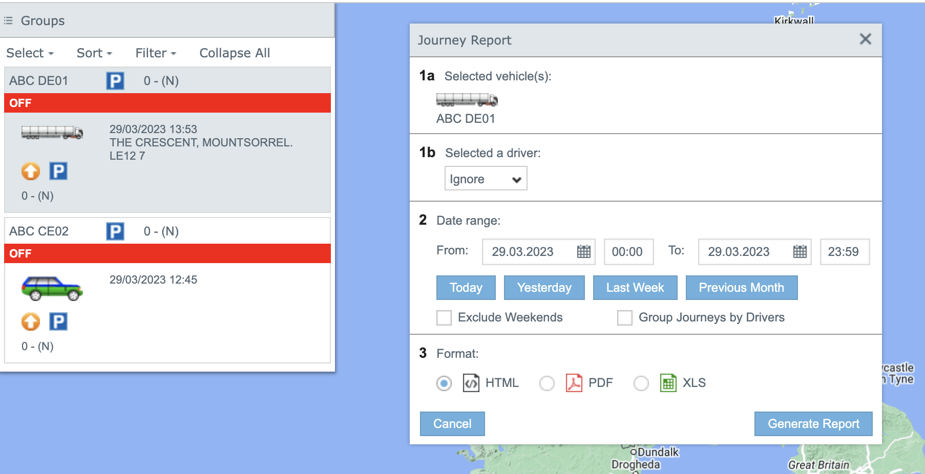 How to generate a Journey report
